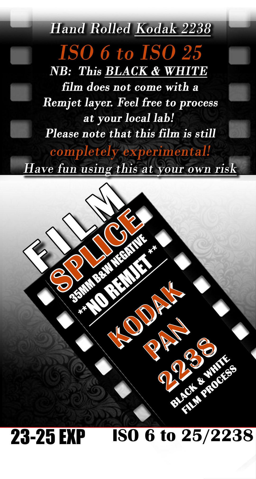 Kodak 2238 Panchromatic ISO 6 to 25 Black & White Negative - Etsy