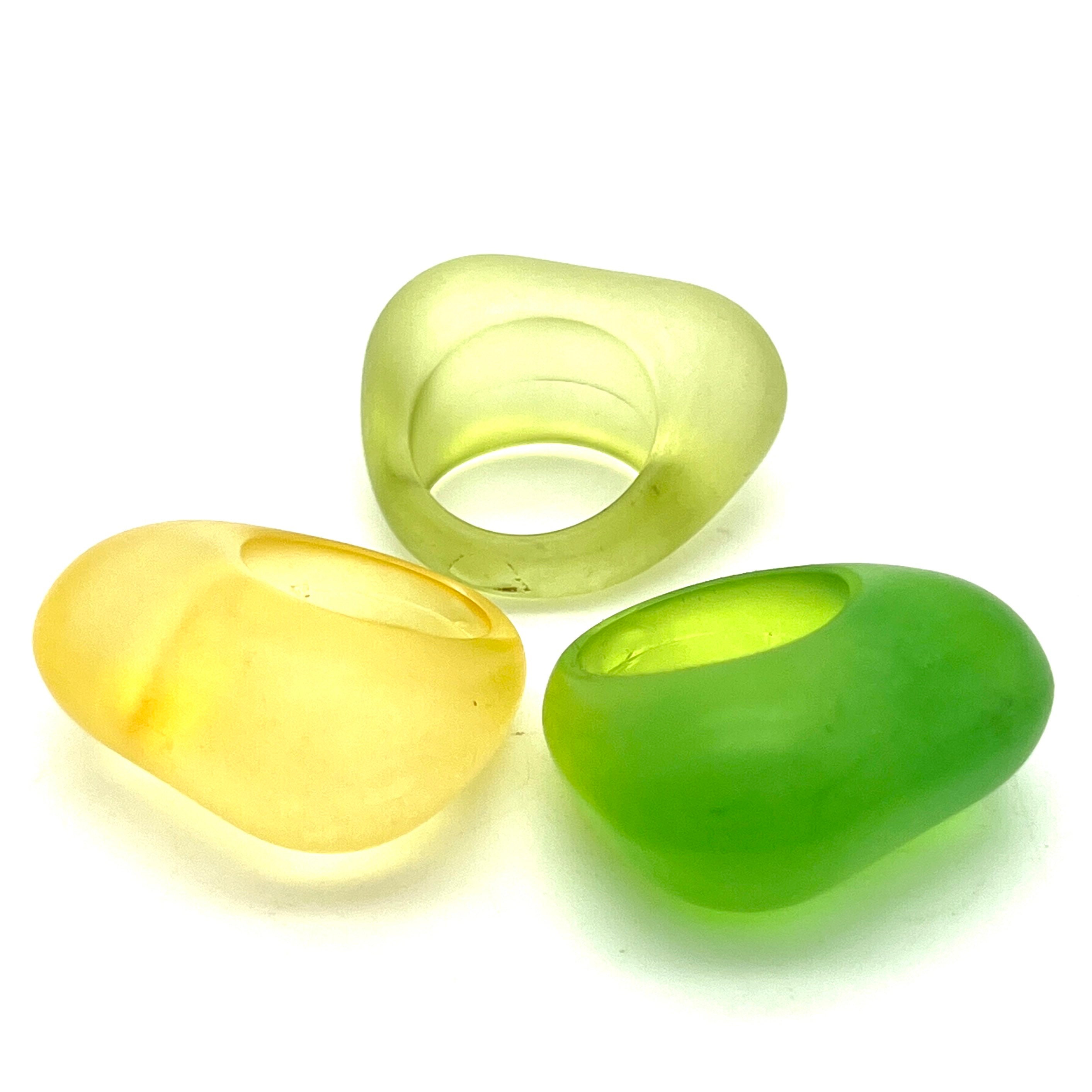 Vintage 1960s Lucite MOD Dome Statement Rings Authentic 60s - Etsy