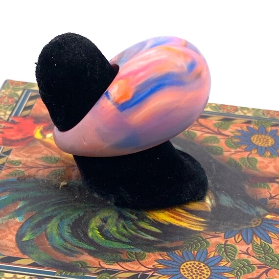 Vintage 1960’s Pink Tie Dye Lucite Mod Ring, 60s mod … - Gem