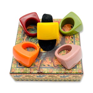 Vintage 1960s MOD Statement Rings, Authentic 60s Mod Rings, 60s Twiggy ...