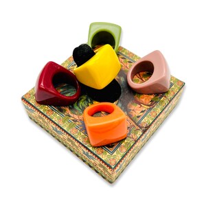 Vintage 1960s MOD Statement Rings, Authentic 60s Mod Rings, 60s Twiggy ...