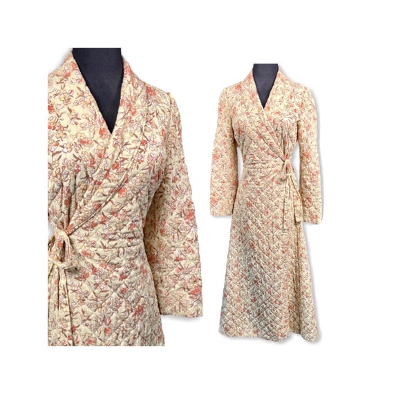 vintage quilted robe 1960s - Gem