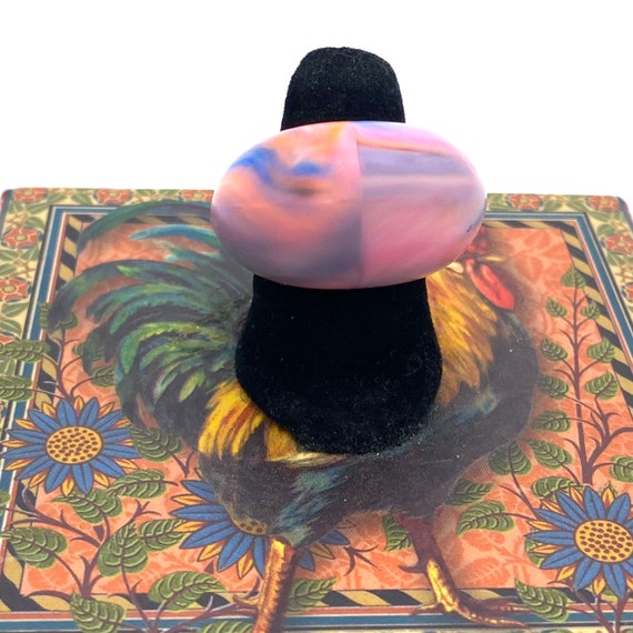 Vintage 1960’s Pink Tie Dye Lucite Mod Ring, 60s mod … - Gem