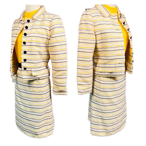 Vintage 1960s Mod Suit, 60s size 6 embroidered dress … - Gem