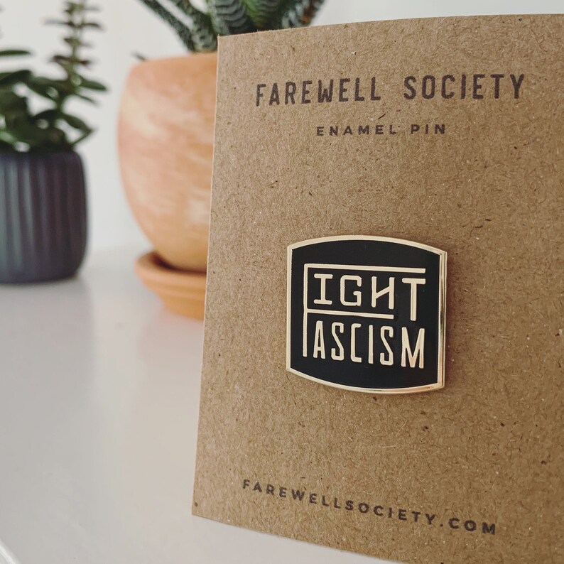Fight Fascism Hard Enamel Pin, Anti Fascist, Protest Pins, Activism ...