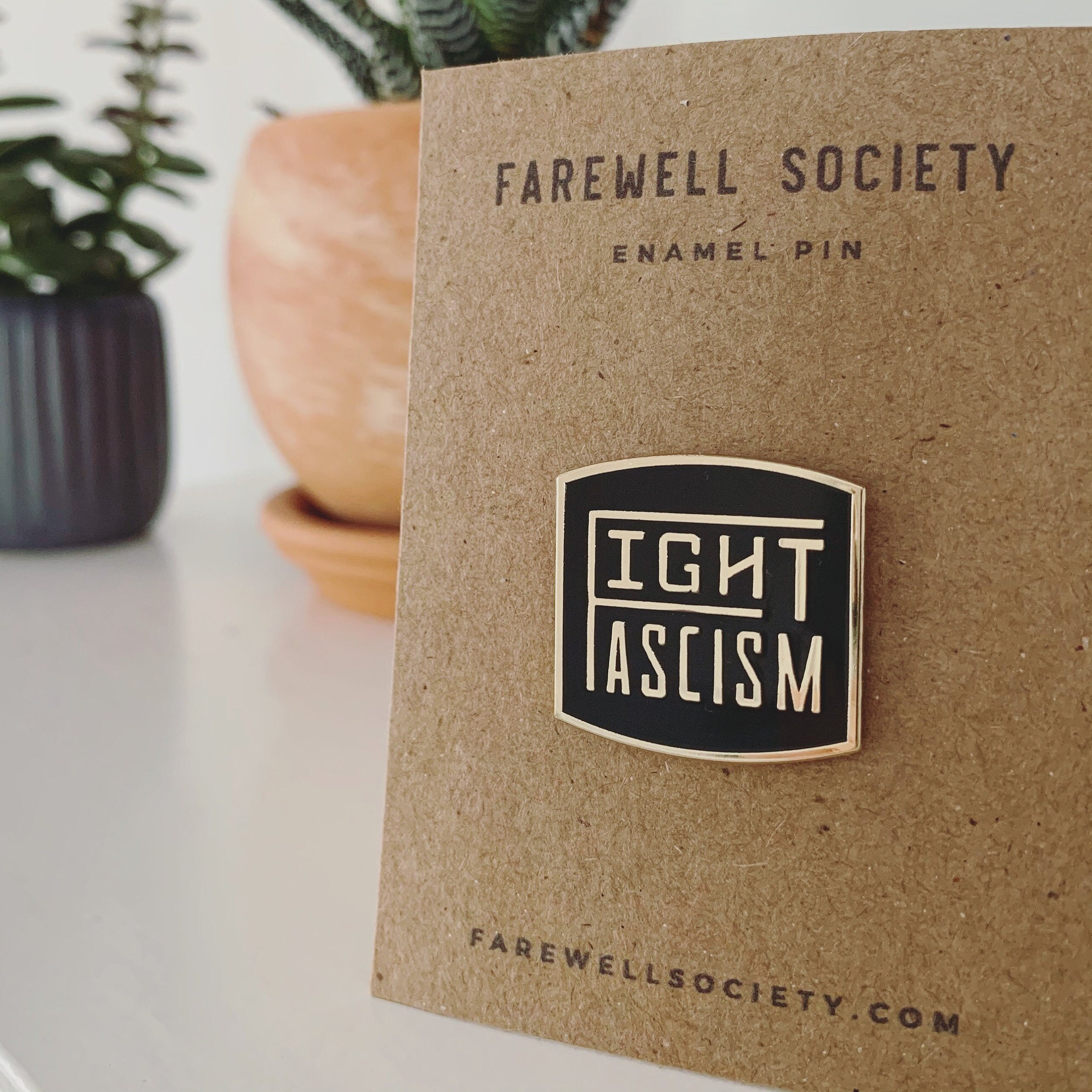 Fight Fascism Hard Enamel Pin, Anti Fascist, Protest Pins, Activism ...