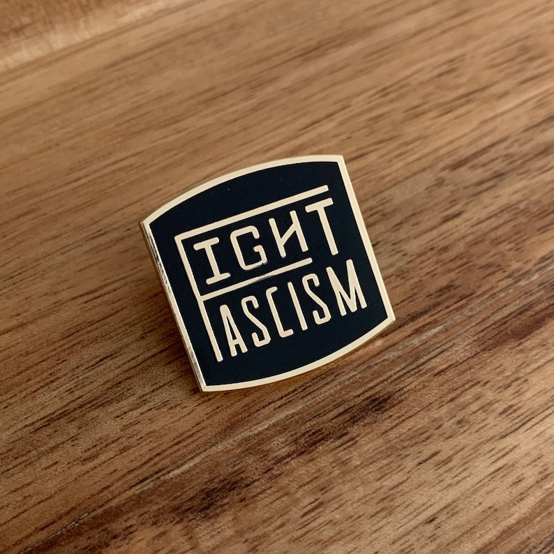 Fight Fascism Hard Enamel Pin, Anti Fascist, Protest Pins, Activism ...