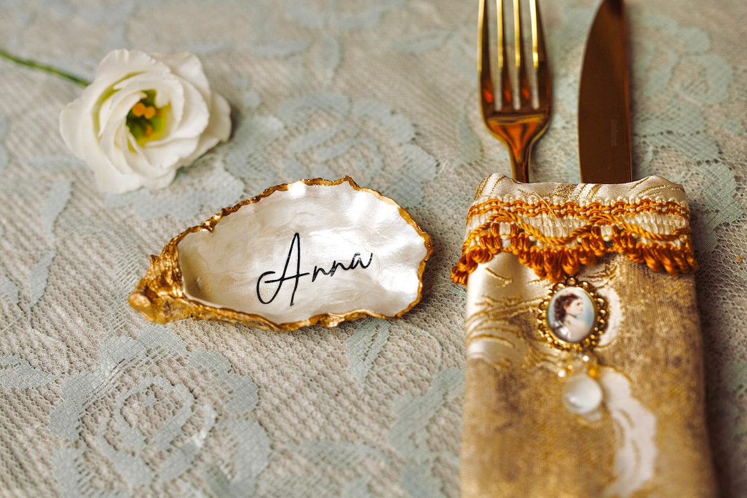 Oyster Shell Place Cards Wedding Favor Wedding Placecard Name Cards ...