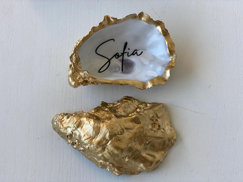 Natural Oyster Shell Place Cards Wedding Favor Wedding Placecard Name ...