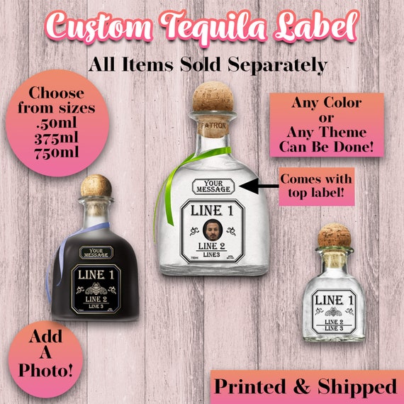 Custom Tequila Labels Print and Ship | Etsy Australia