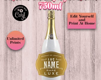 Custom Champagne Label | Etsy