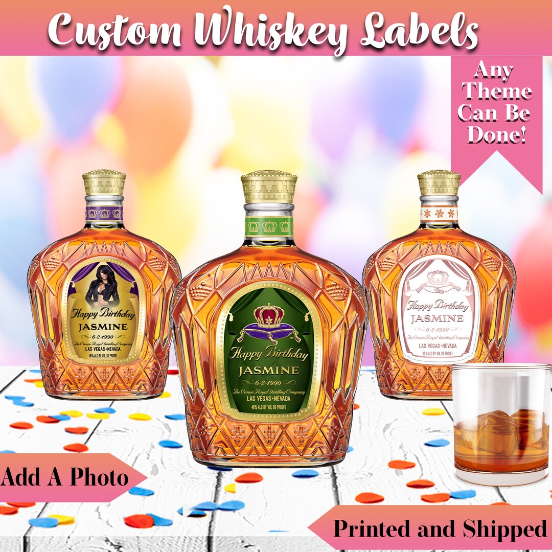 Custom Whiskey Labels Print and Ship - Etsy