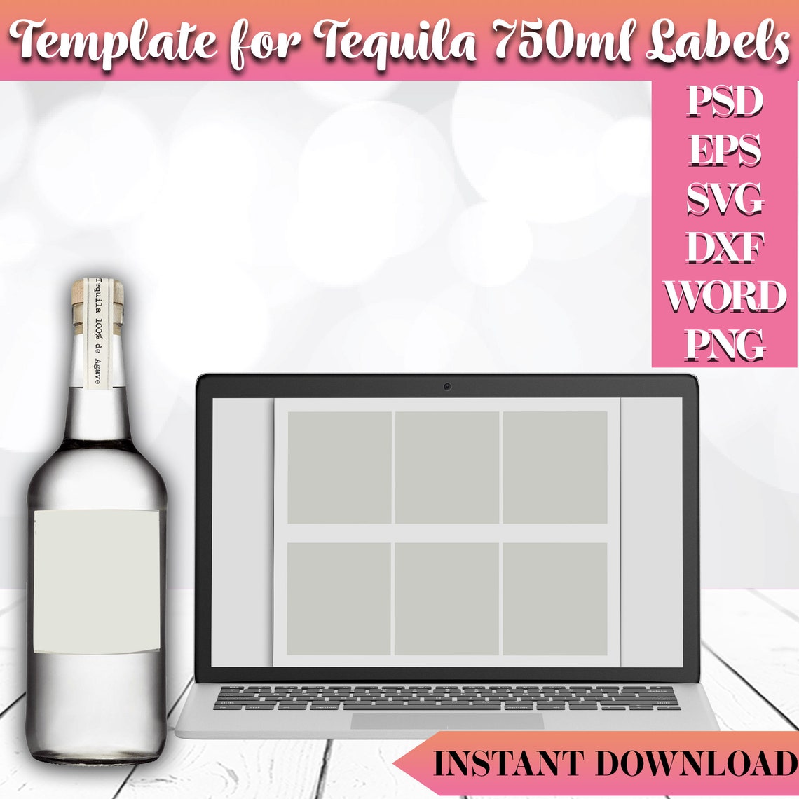 Tequila 750ml Blank Label Template Casamigos Label Svg Psd - Etsy
