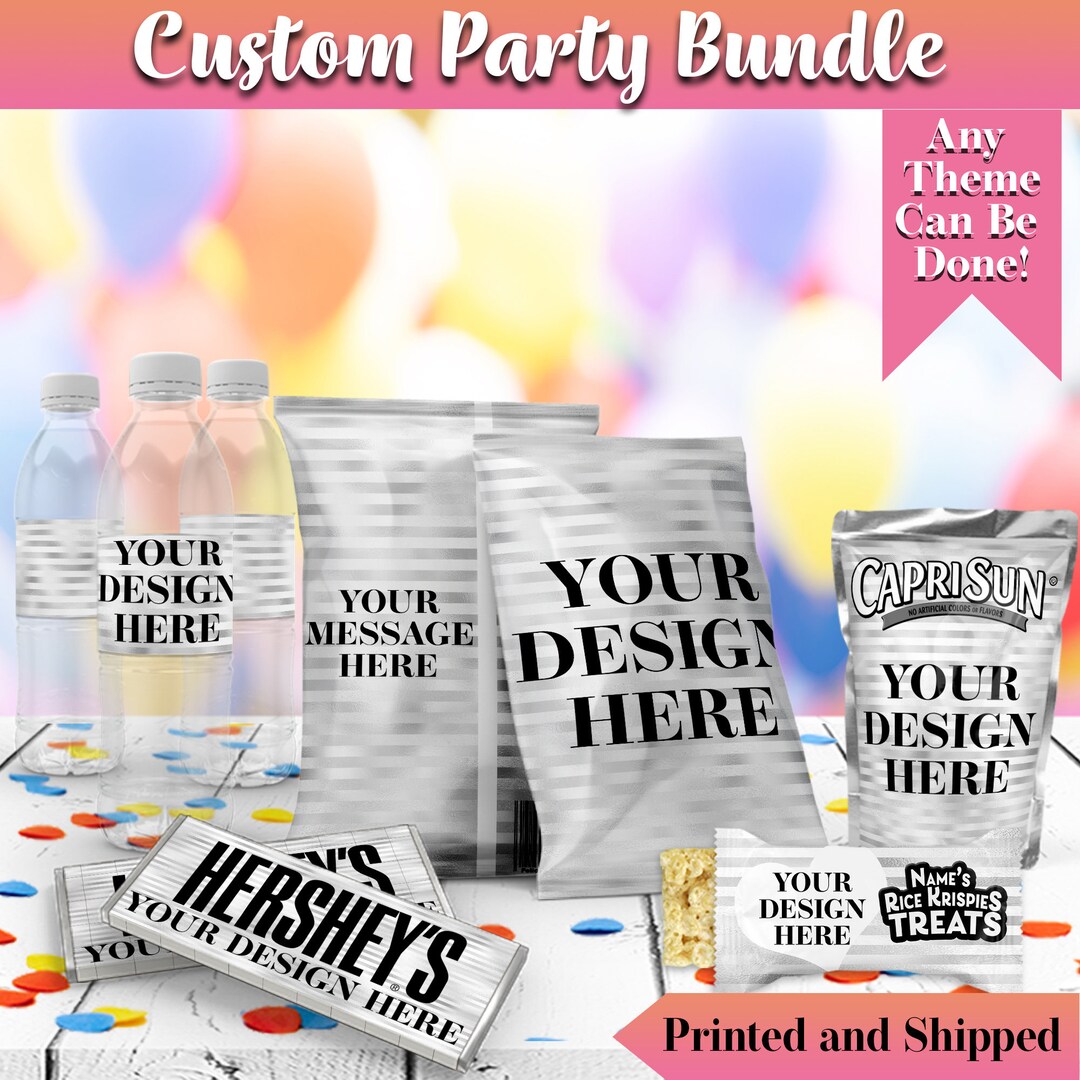 Custom Party Favor Packages Unfilled Print and Ship Physical Items Easy ...