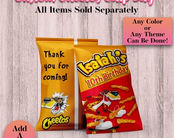 Hot Cheetos Theme Happy Birthday Hot Cheetos Banner Custom DIGITAL ...