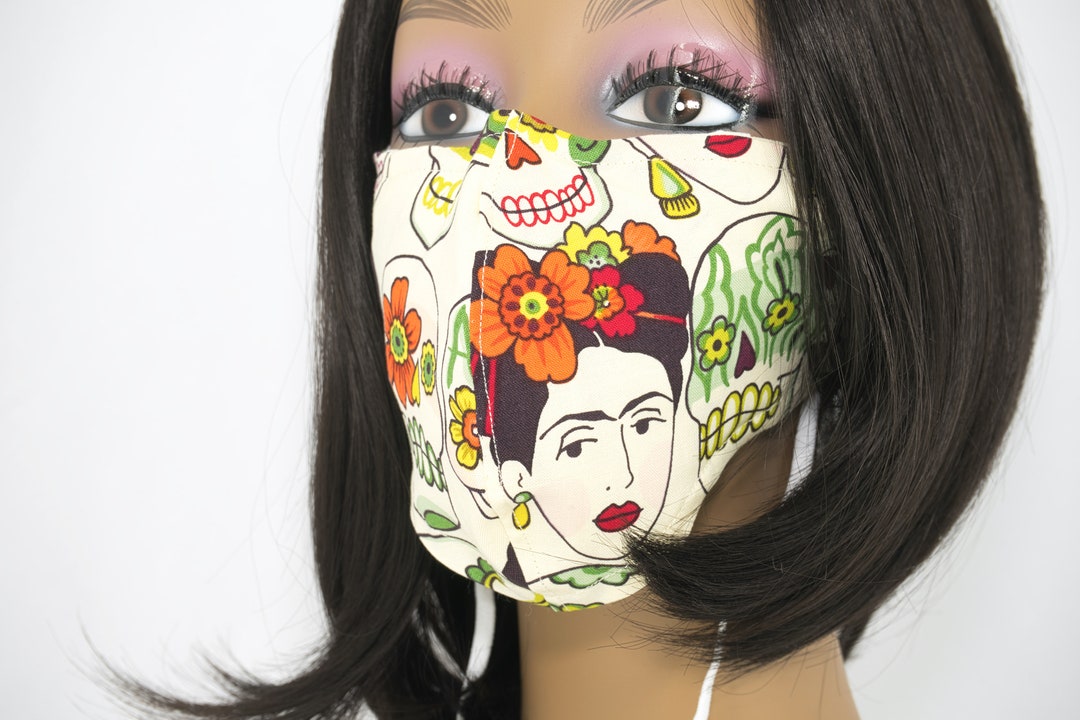 Frida Kahlo Lanyard Face Mask, Face Covering, Adjustable, Hand ...