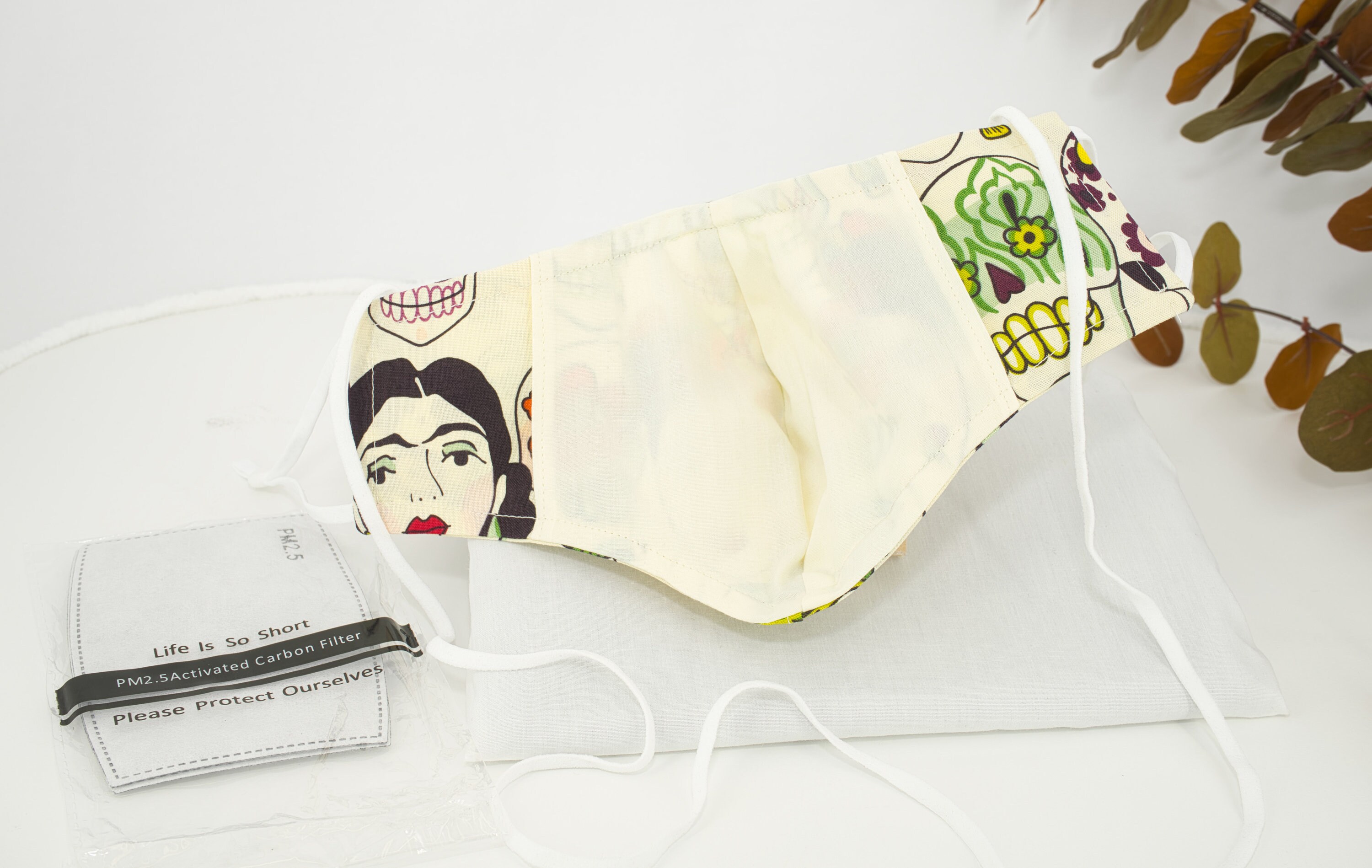 Frida Kahlo Lanyard Face Mask, Face Covering, Adjustable, Hand ...