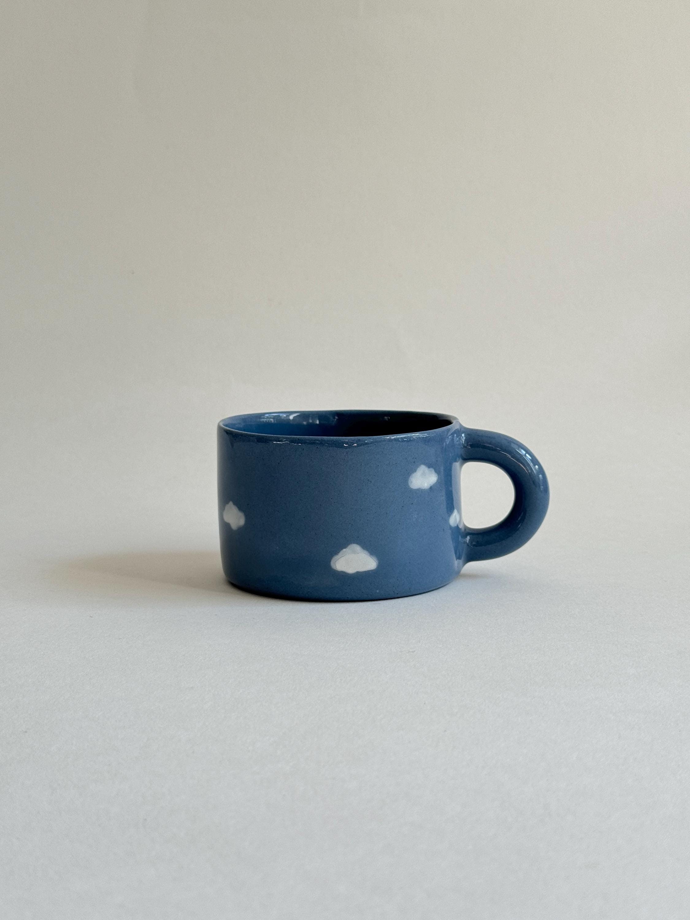 Cloud Mug, Unique Blue Sky Porcelain Mug, Cute Coffee Mugs, Aesthetic ...