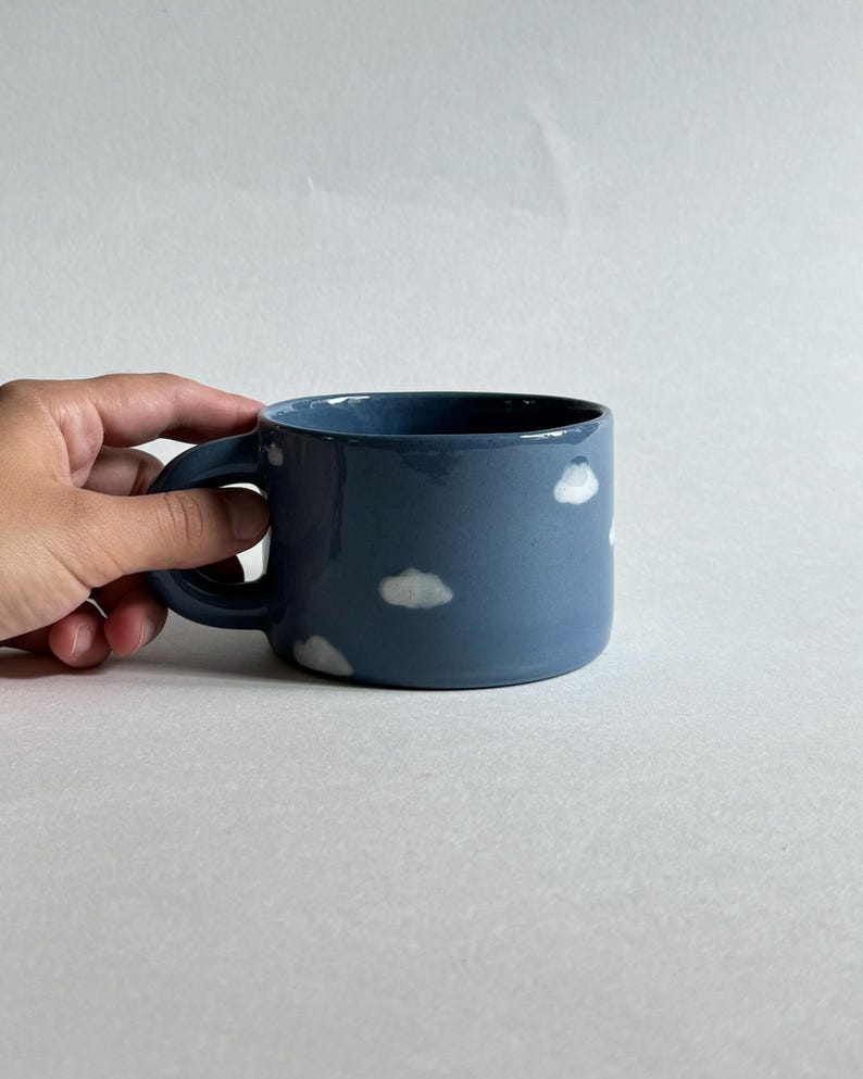 Cloud Mug, Unique Blue Sky Porcelain Mug, Cute Coffee Mugs, Aesthetic ...