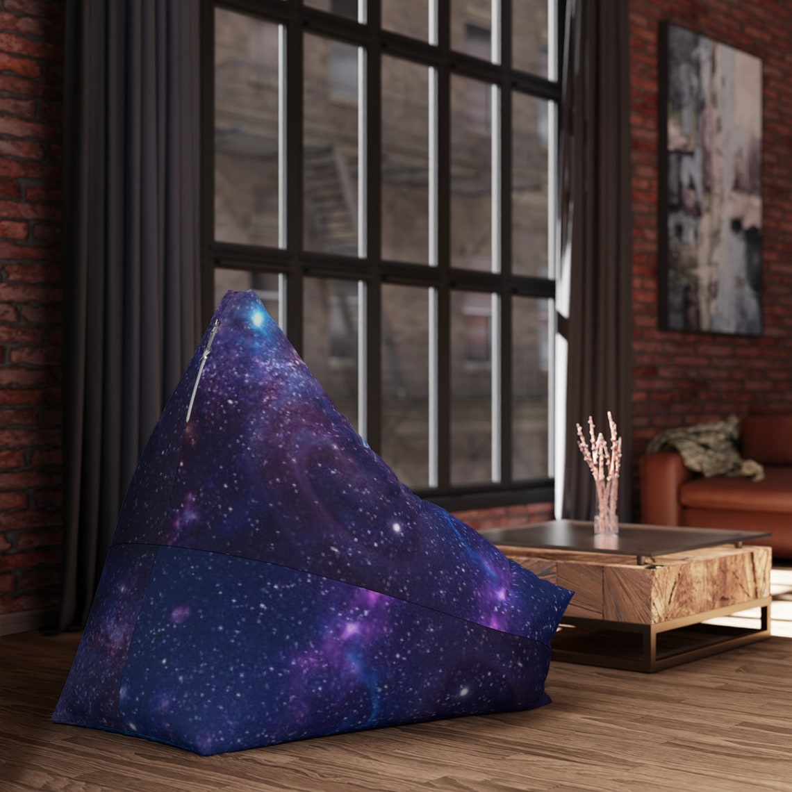 Galaxy Bean Bag Chair Cover Solar System Stars Intergalactic Design ...