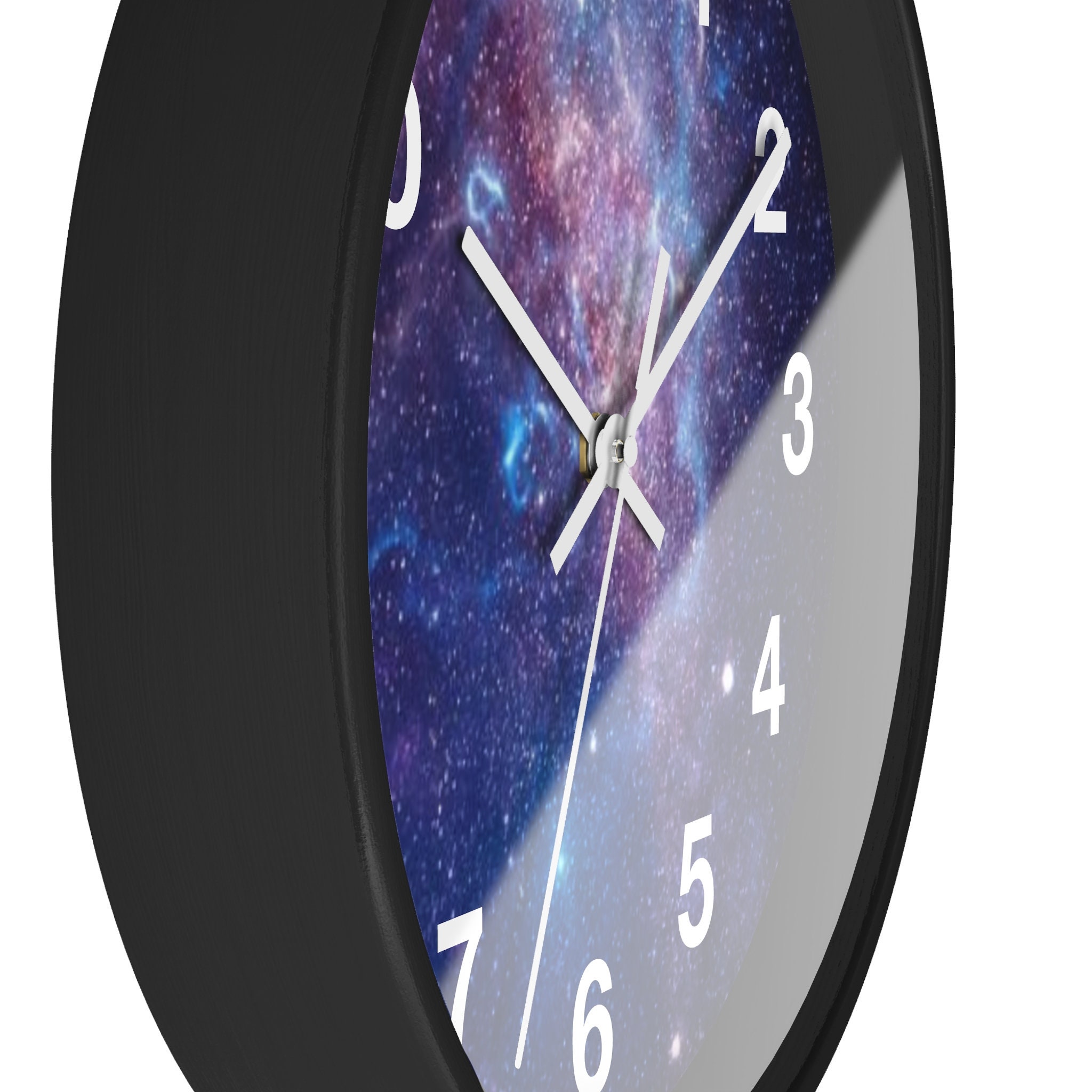 Galaxy Wall Clock Solar System and Stars Design Unique Cosmic Decor ...