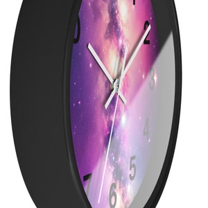 Galaxy Wall Clock Solar System and Stars Design Unique Cosmic Decor ...