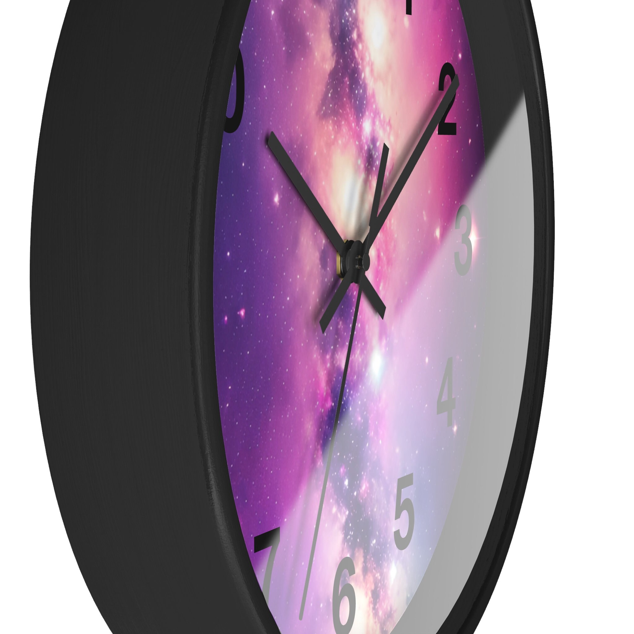 Galaxy Wall Clock Solar System and Stars Design Unique Cosmic Decor ...