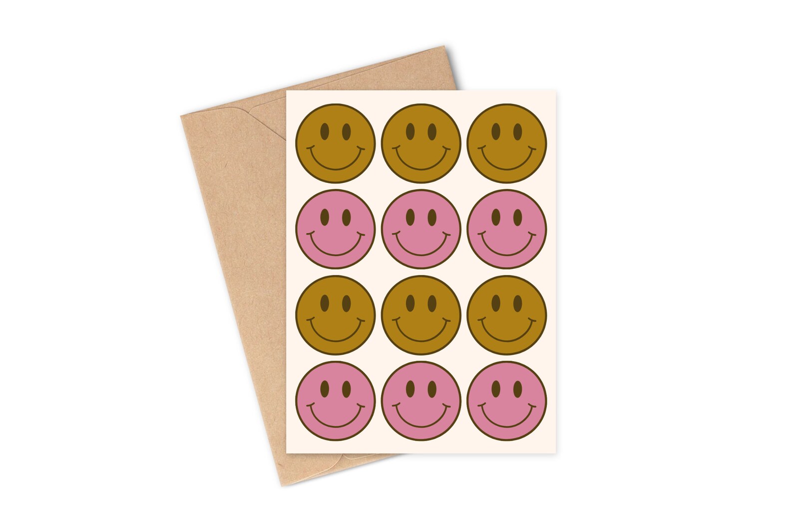 Retro Smiley Face - Greeting Card - Etsy