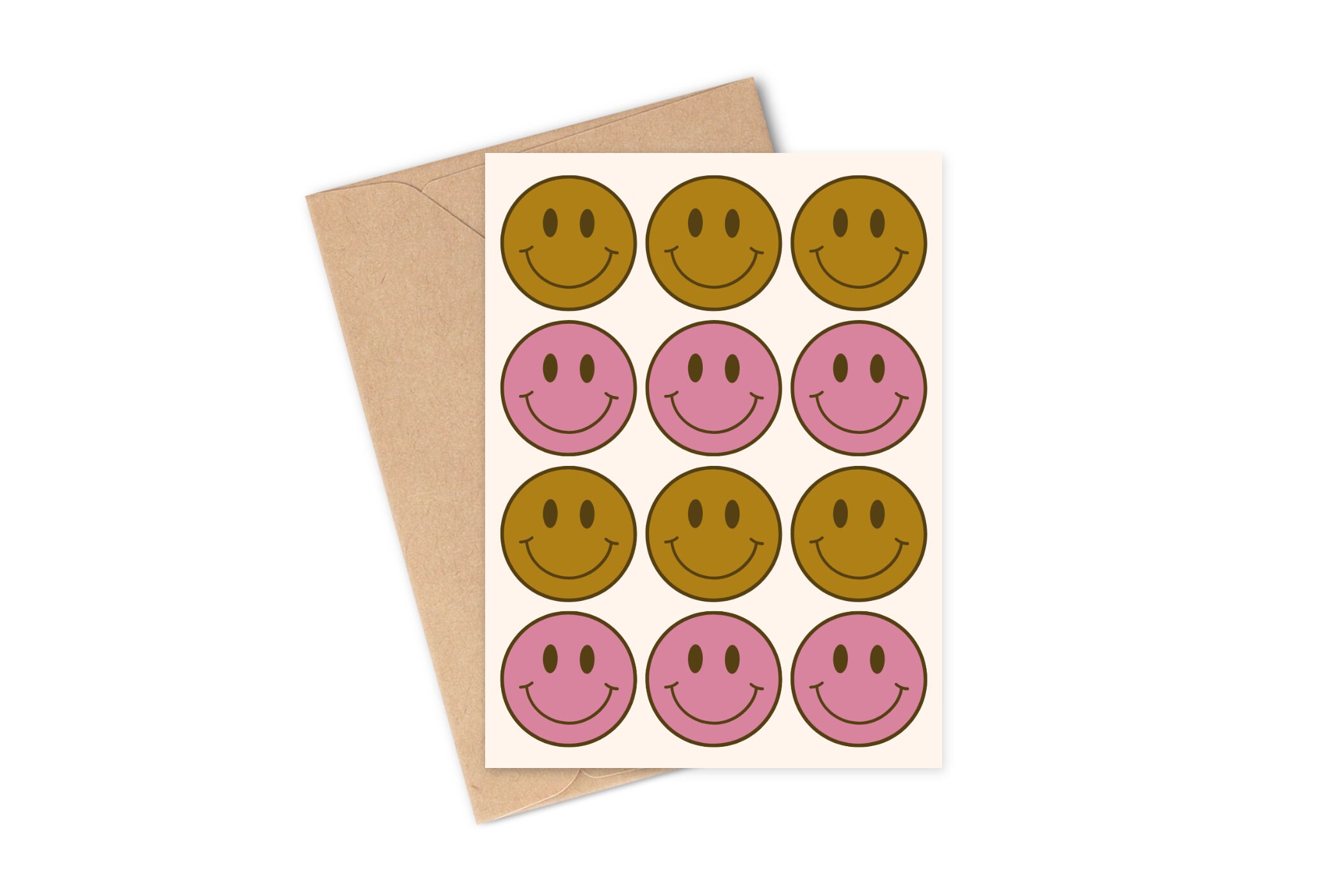 Retro Smiley Face - Greeting Card - Etsy