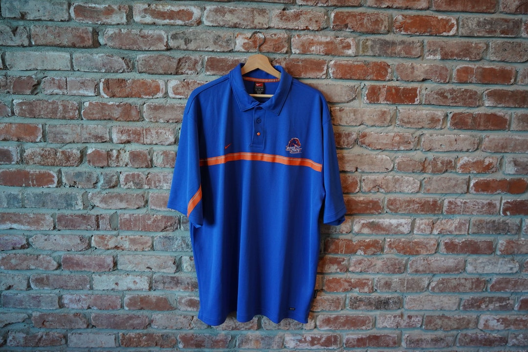 Vintage 00s Nike Boise State Broncos Football NCAA Warm up Polo Starter ...