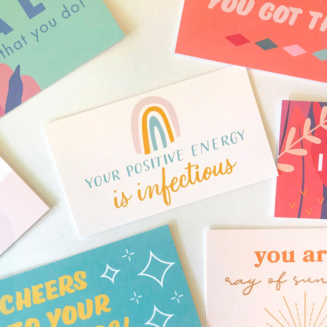 Encouragement Card Set | 9 Pcs, Business Card Size - Etsy