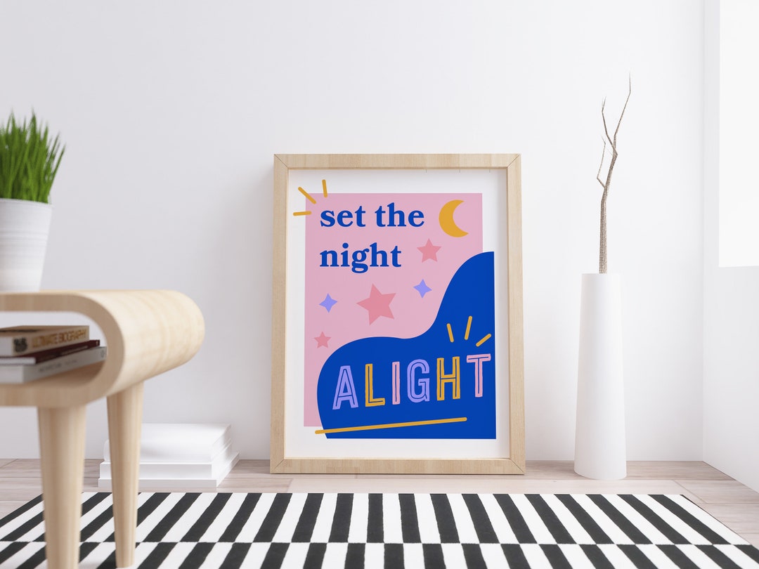 Set the Night Alight Printable Poster - Etsy