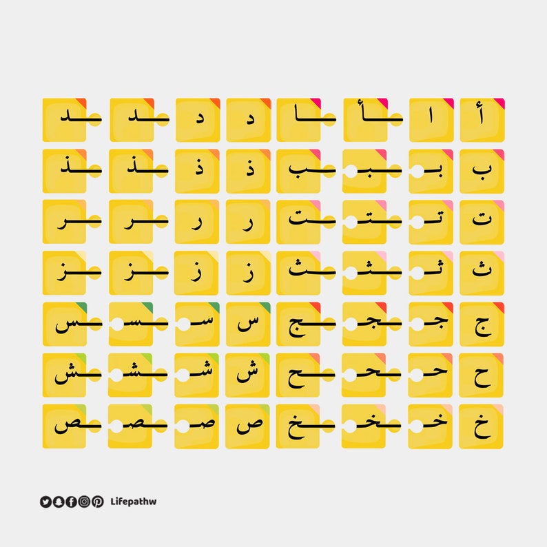 Preschool Game Arabic Letter Puzzle Gifts for Kids, Moms or Teachers ...