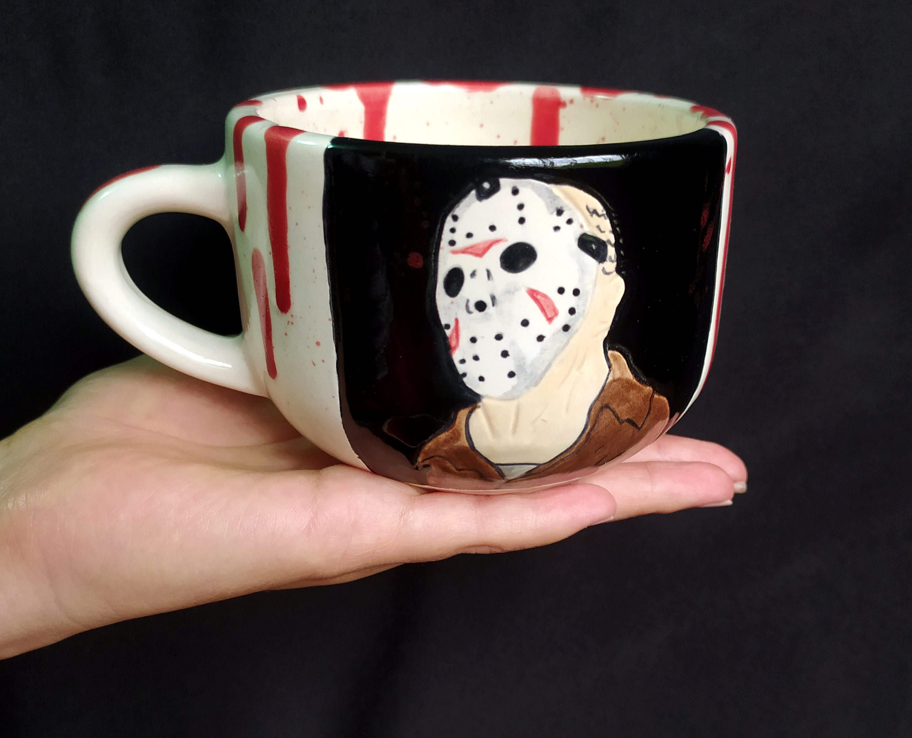 Jason Voorhees Ceramic Mug Handmade Ceramics Handmade | Etsy