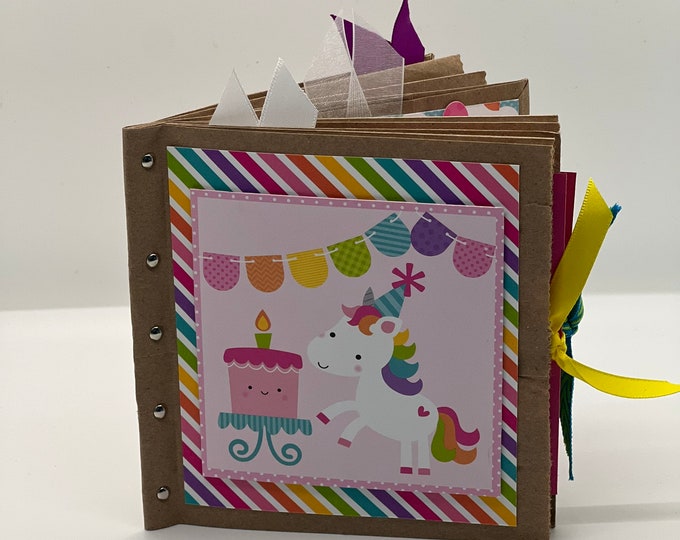 Premade Scrapbook Album BIRTHDAY Mini Paper Bag Album - Etsy