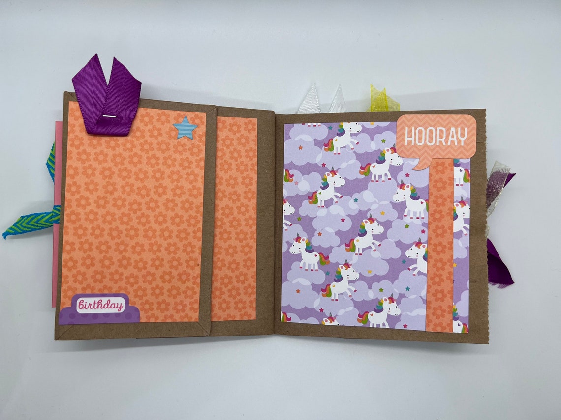 Premade Scrapbook Album BIRTHDAY Mini Paper Bag Album - Etsy