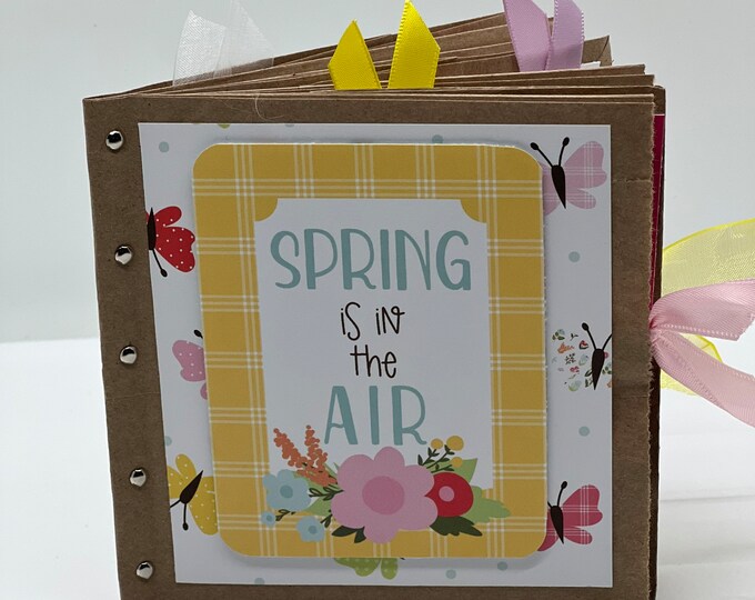 Premade Scrapbook Album - SPRING - Mini Paper Bag Album - Etsy
