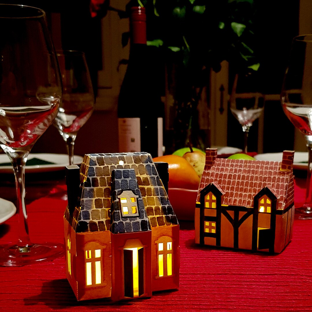 Family Activity Gift Set of Two Houses. Classic Handmade Craft Kit - Etsy