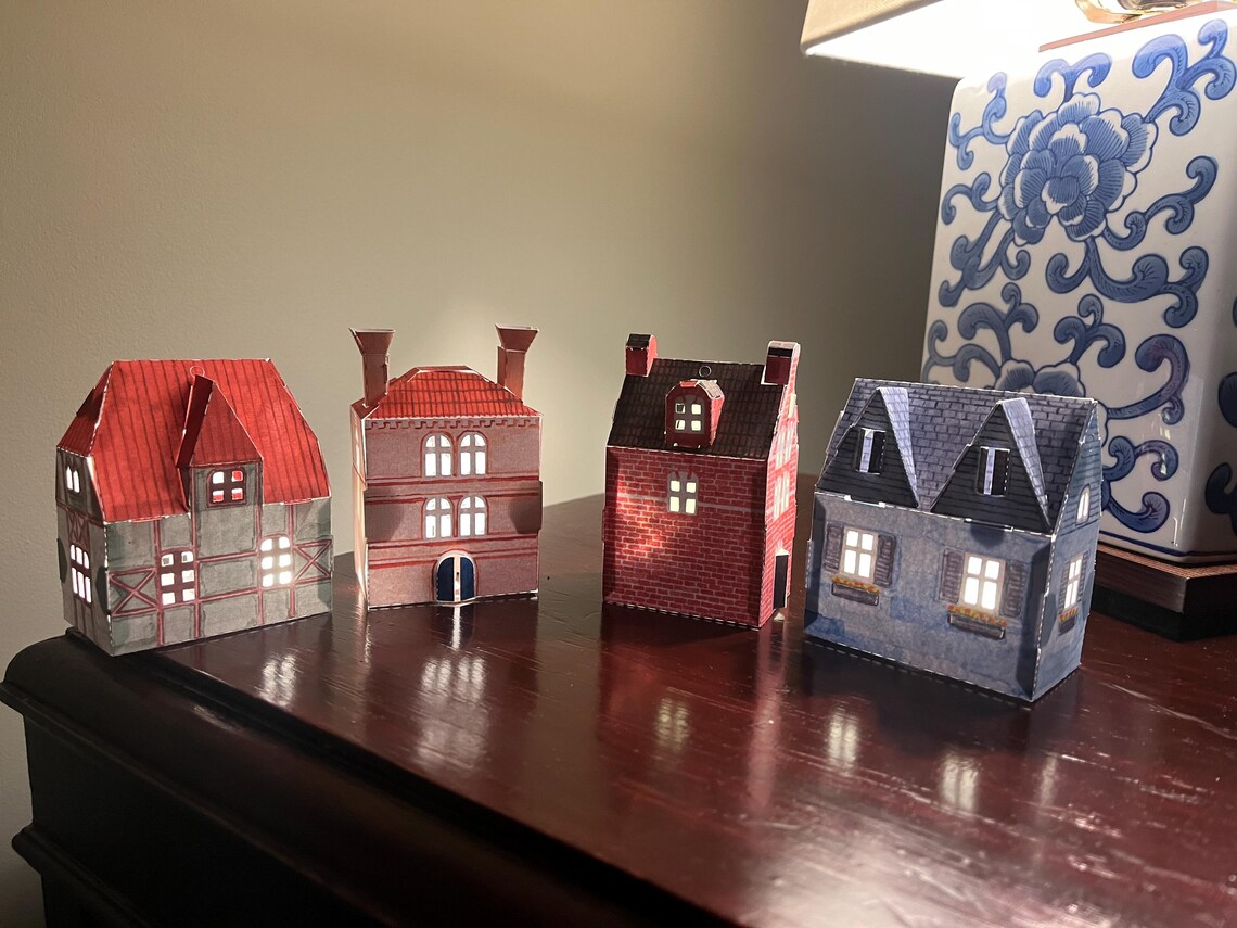 Make Your Own Four Houses Craft Kit - Retro Decoration - Etsy