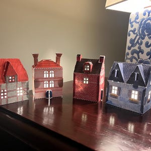 Make Your Own Four Houses Craft Kit Retro Decoration - Etsy