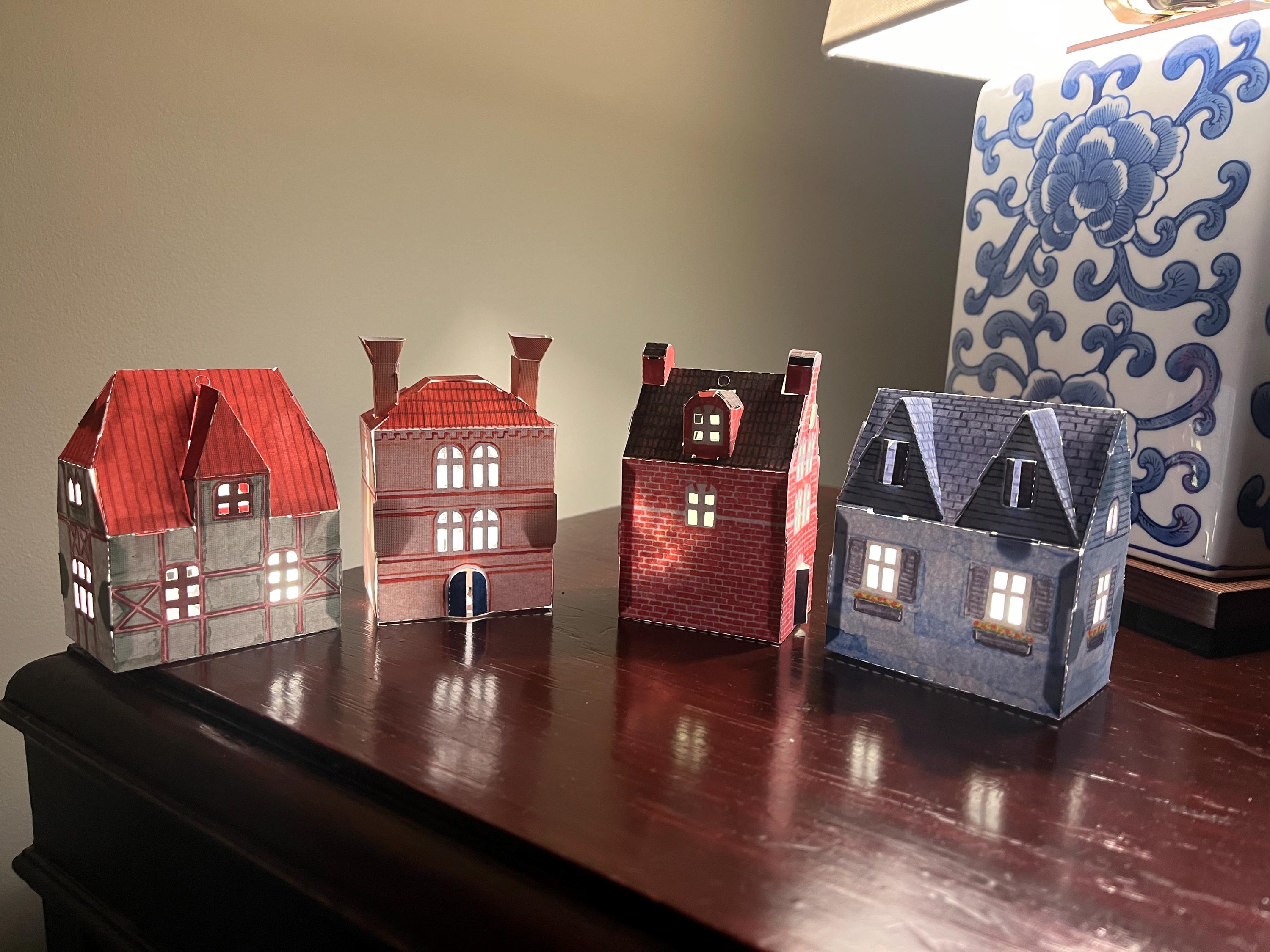 Make Your Own Four Houses Craft Kit - Retro Decoration - Etsy