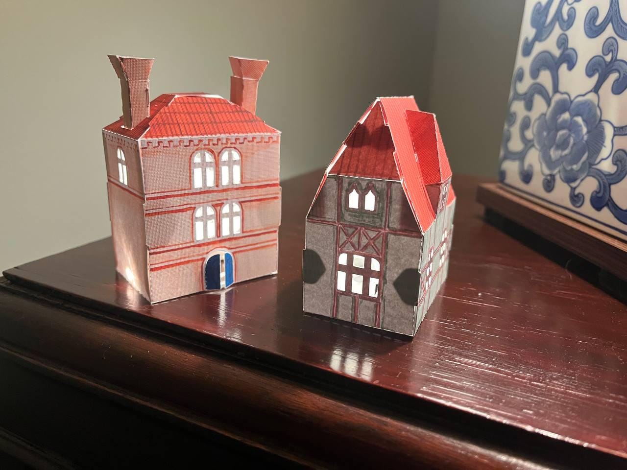 Make Your Own Four Houses Craft Kit Retro Decoration - Etsy