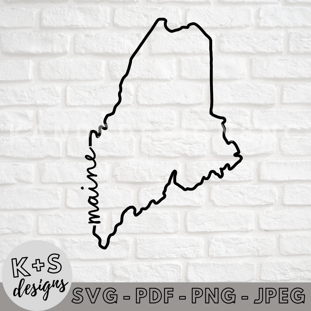 Buy Maine SVG, Digital Cut File, Cricut Svg, Cameo Svg, Svg, Jpeg, Pdf ...