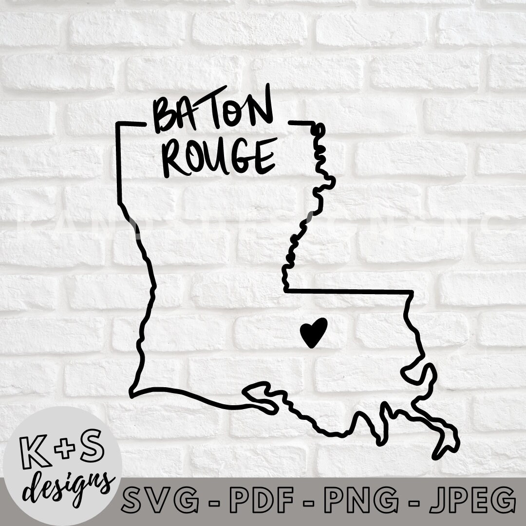 Baton Rouge, LA SVG, Digital Cut File, Cricut Svg, Cameo Svg, Svg, Jpeg ...