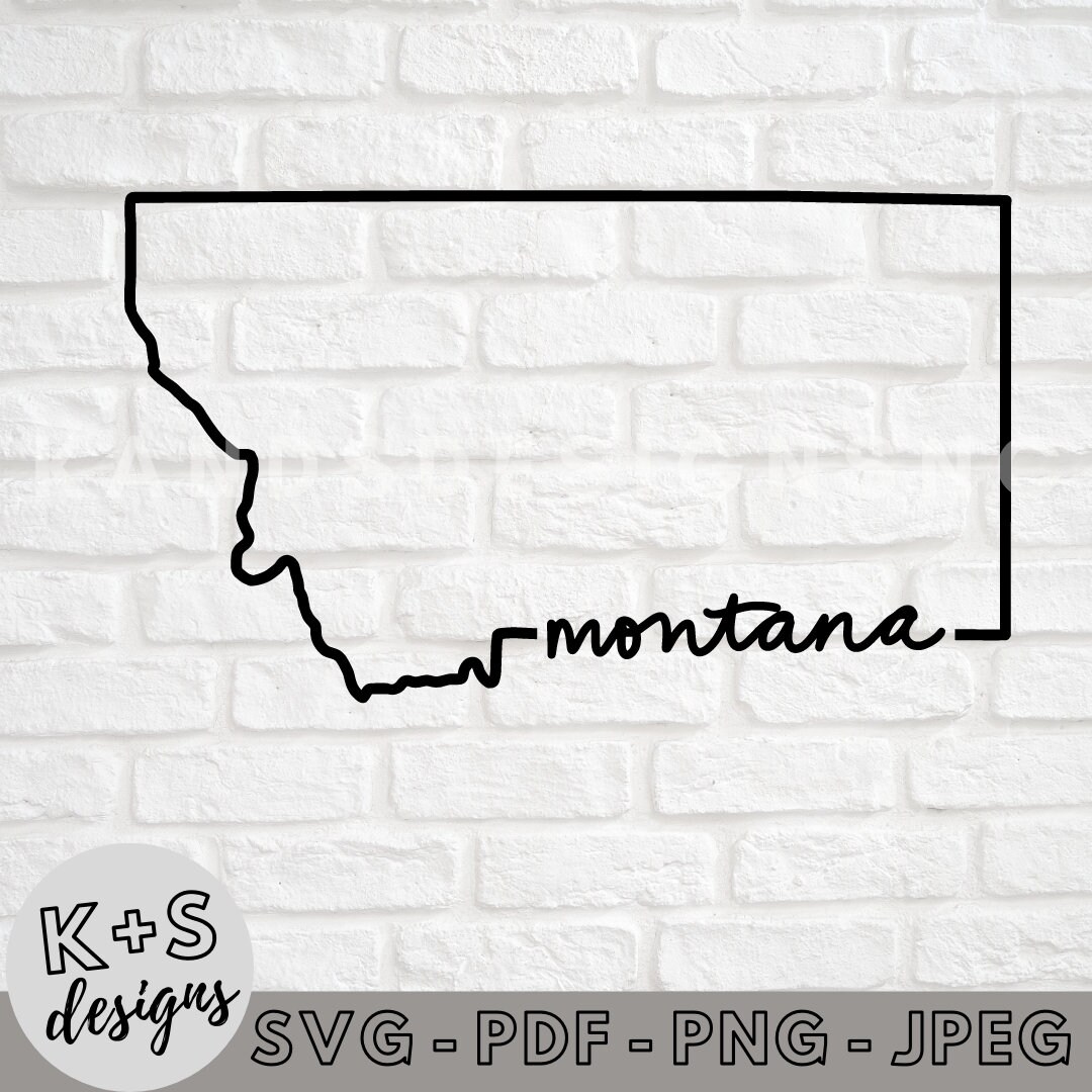 Montana SVG, Digital Cut File, Cricut Svg, Cameo Svg, Svg, Jpeg, Pdf ...