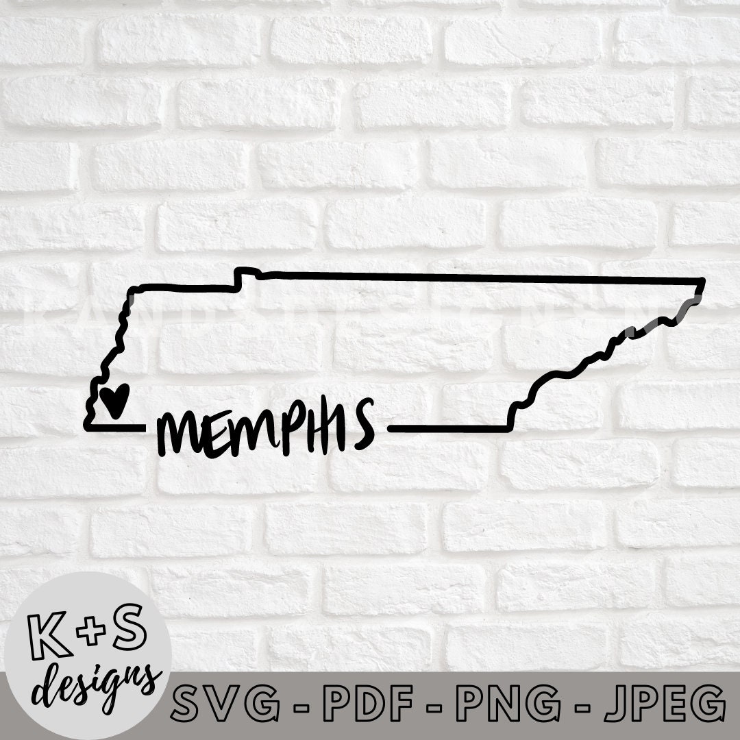 Memphis, TN SVG, Digital Cut File, Cricut Svg, Cameo Svg, Svg, Jpeg ...
