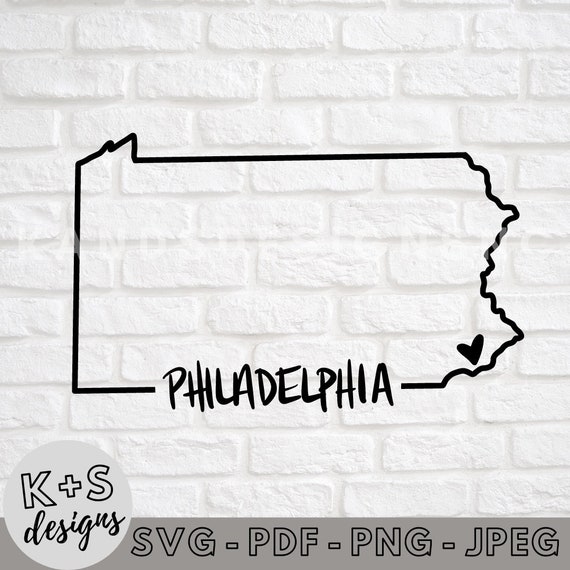 Philadelphia PA SVG Digital Cut File Cricut Svg Cameo Svg - Etsy