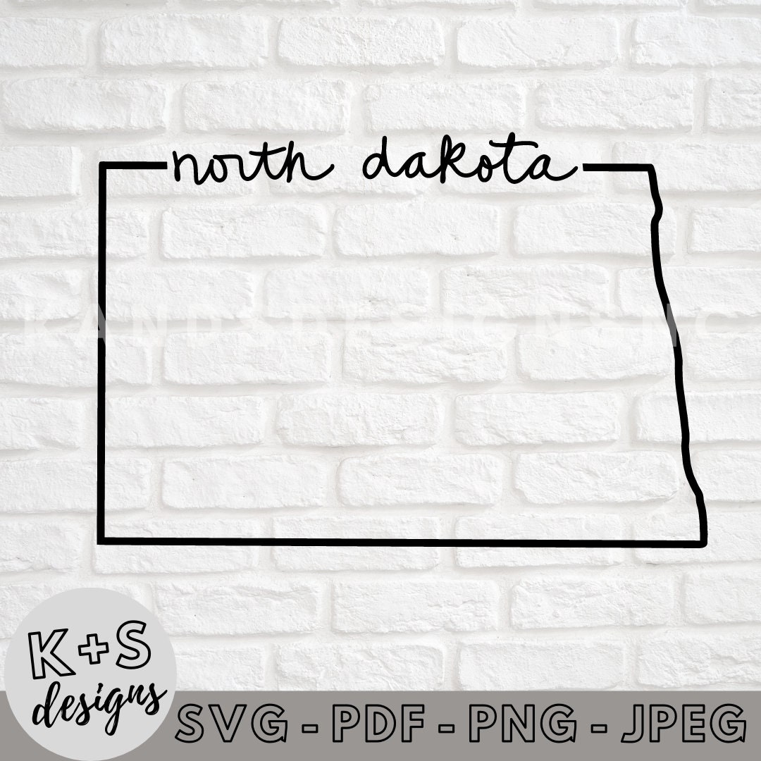 North Dakota SVG, Digital Cut File, Cricut Svg, Cameo Svg, Svg, Jpeg ...