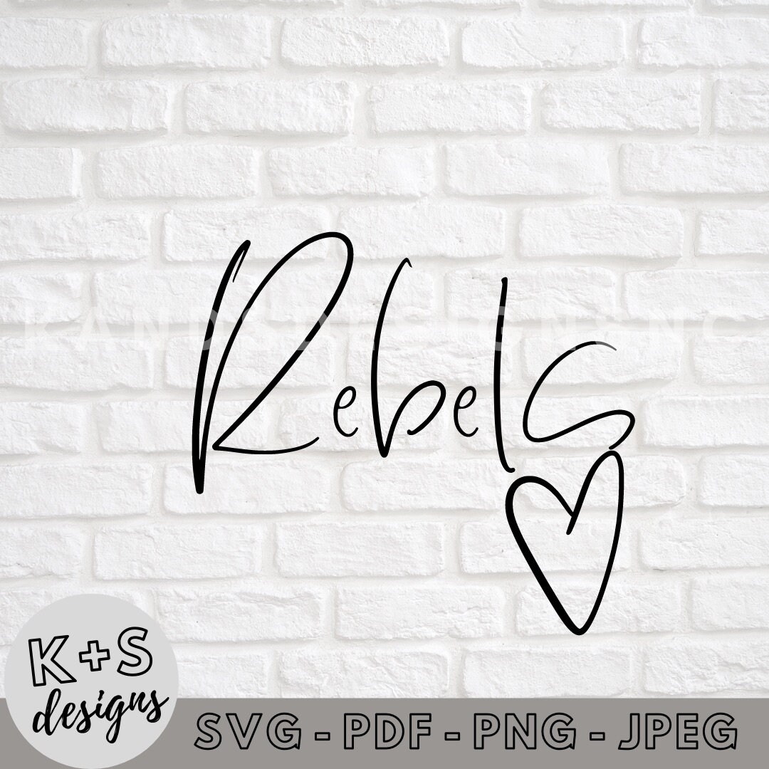 Rebels SVG, Digital Cut File, Cricut Svg, Cameo Svg, High School Sports ...