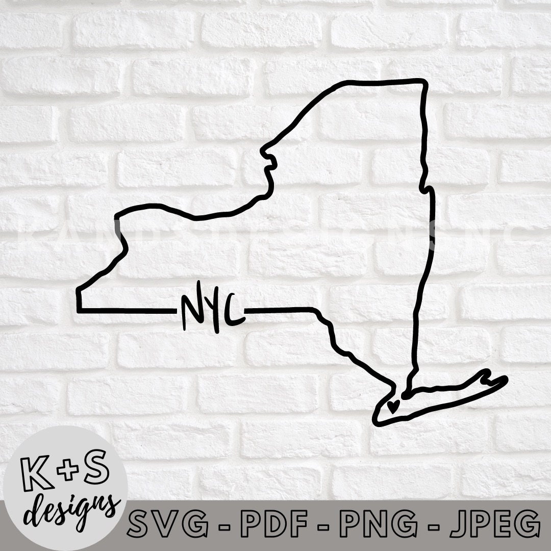 New York City, NY SVG, Digital Cut File, Cricut Svg, Cameo Svg, Svg ...